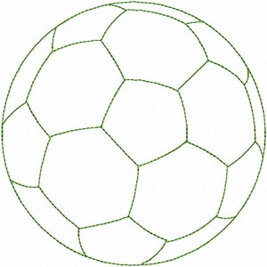 Redwork Style Soccer Ball Machine Embroidery Design - 5 Sizes - Instant ...