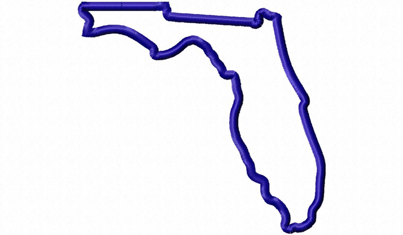 State of Florida Applique Machine Embroidery Design 4 Sizes - Etsy