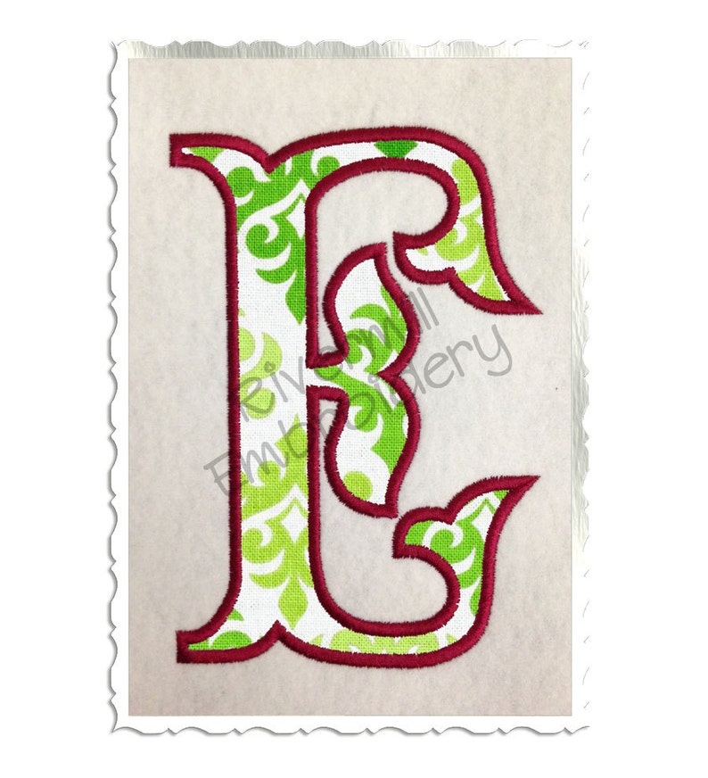 Fish Tail Applique Machine Embroidery Font Monogram Alphabet - 4 Sizes ...
