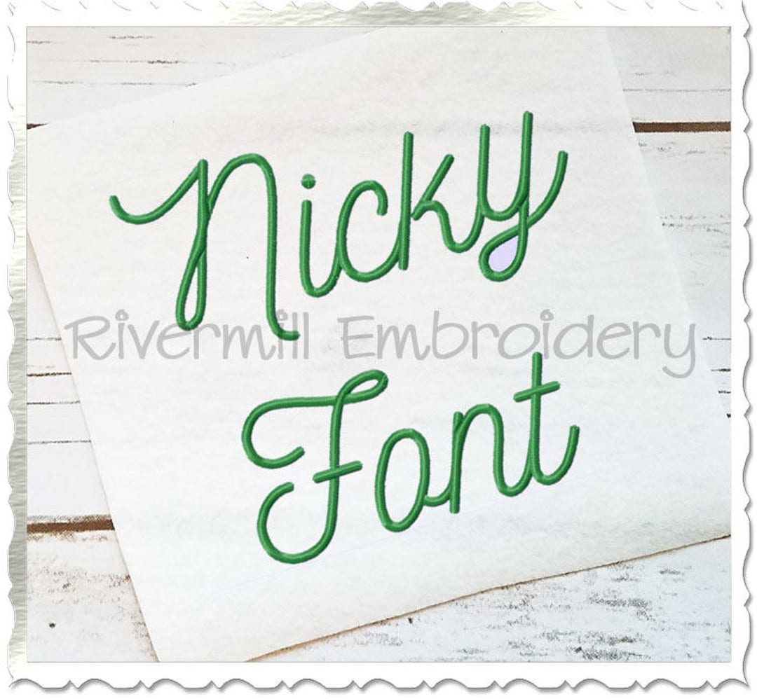 Nicky Machine Embroidery Font Monogram Alphabet - 3 Sizes - BX Files ...