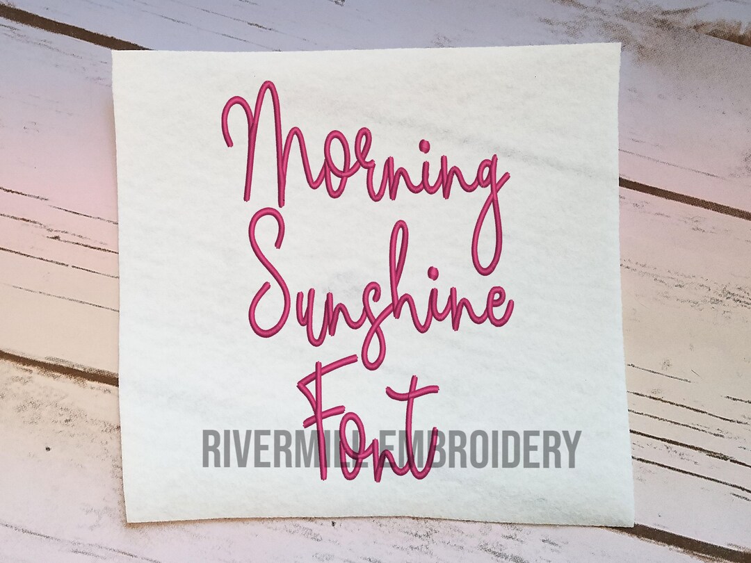 Morning Sunshine Machine Embroidery Font Monogram Alphabet - 3 Sizes ...