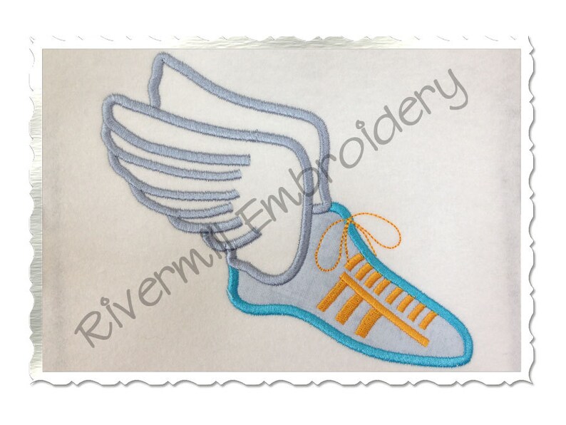 Track Shoe Applique Machine Embroidery Design 4 Sizes | Etsy