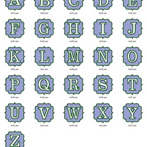 Embossed Machine Embroidery Font Monogram Alphabet - 4x4 Size BX Files ...