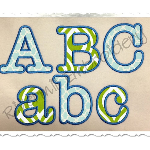 Happy Applique Machine Embroidery Font Alphabet 4 Sizes - Etsy