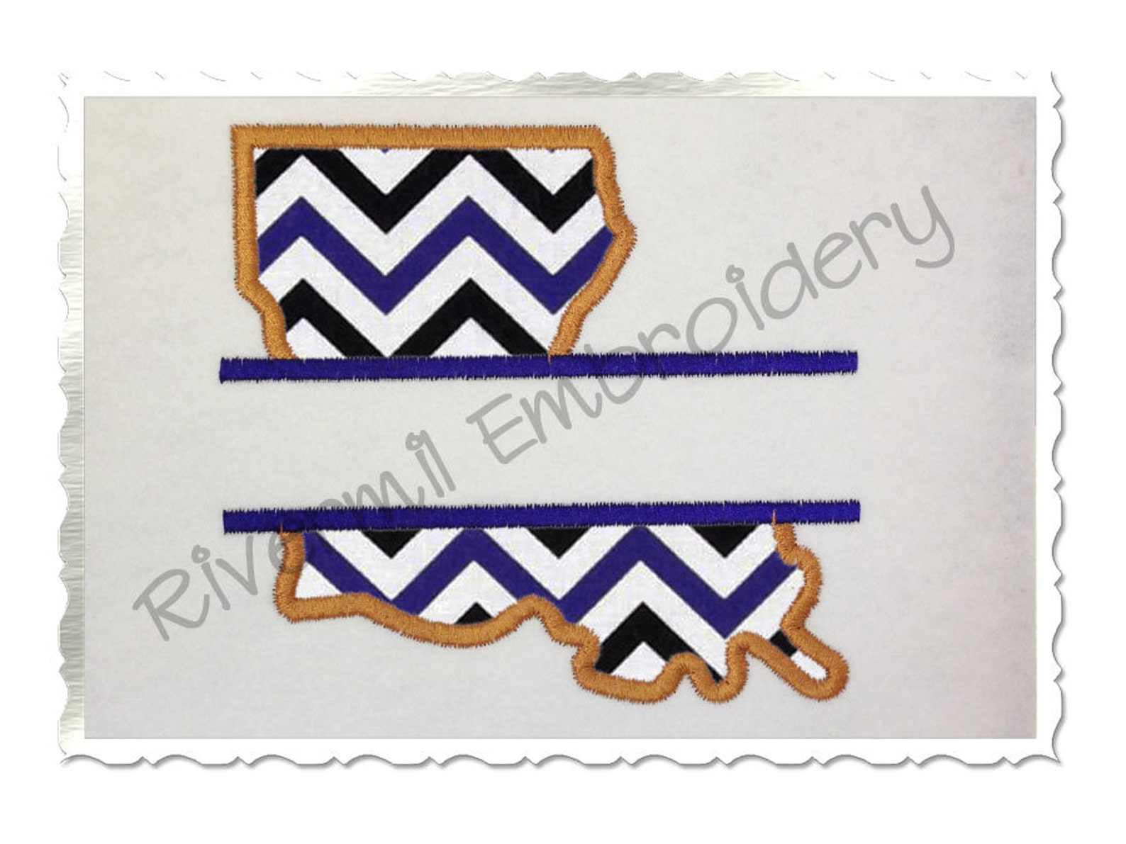 Split Applique State of Louisiana Machine Embroidery Design - Etsy