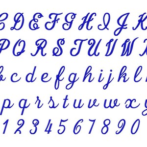 Large Simple Script Machine Embroidery Font Alphabet - 3 Sizes - BX ...