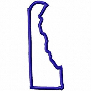 State of Delaware Applique Machine Embroidery Design 4 Sizes - Etsy