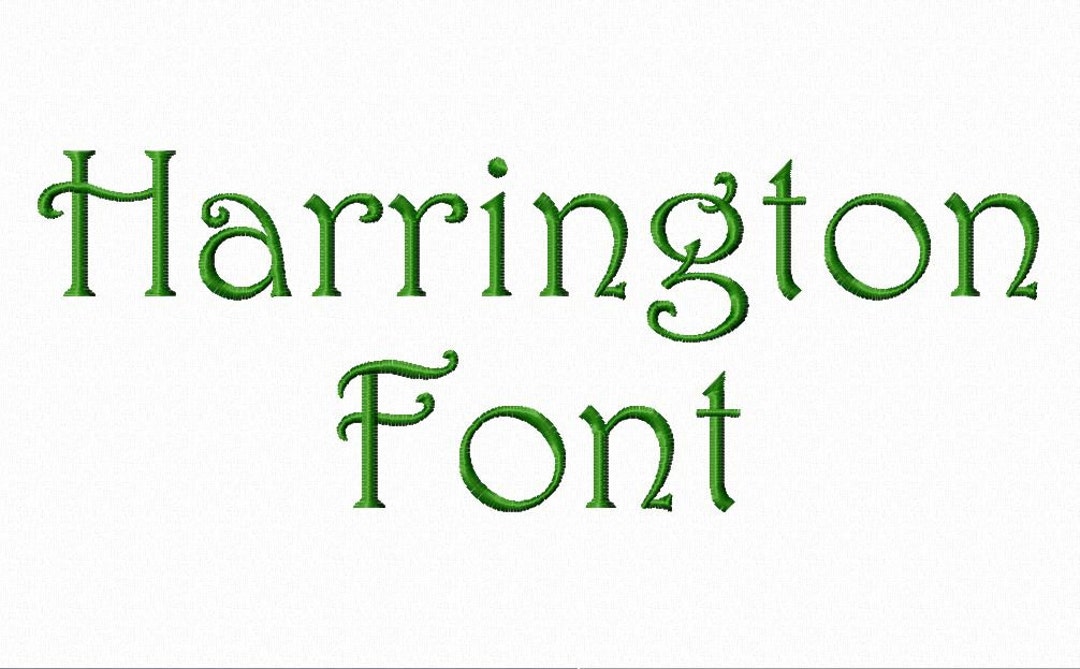 Harrington Machine Embroidery Font Monogram Alphabet 3 Sizes - Etsy