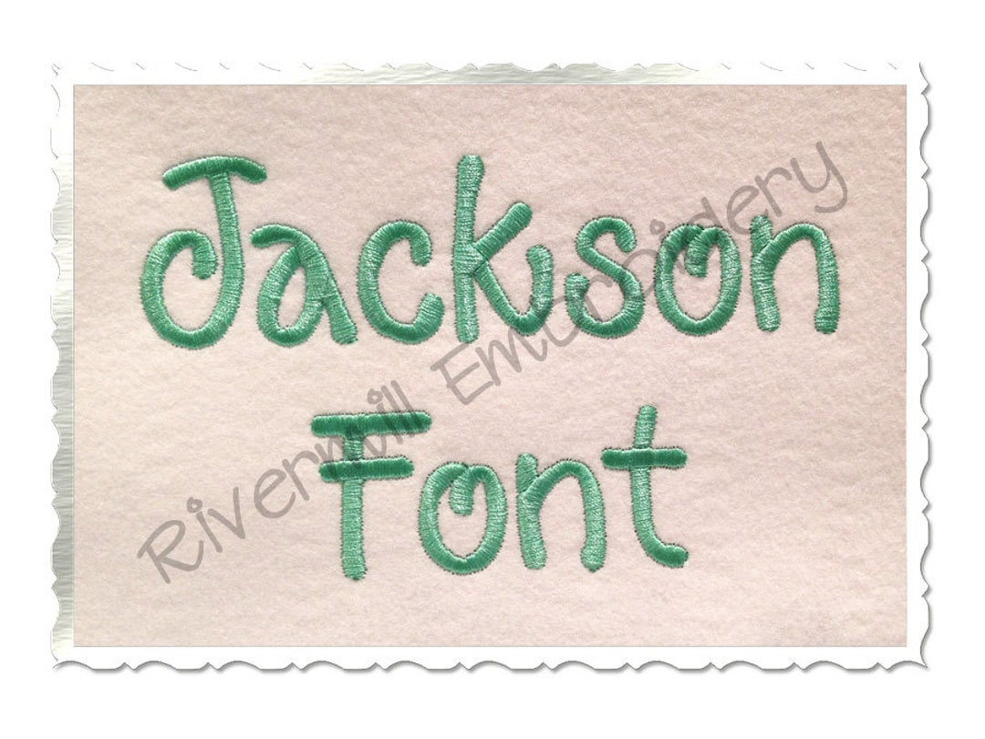 Jackson Machine Embroidery Font Alphabet - 1 1/2" Inch Size ONLY - BX ...