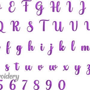Scarlett Script Machine Embroidery Font Monogram Alphabet - 3 Sizes ...
