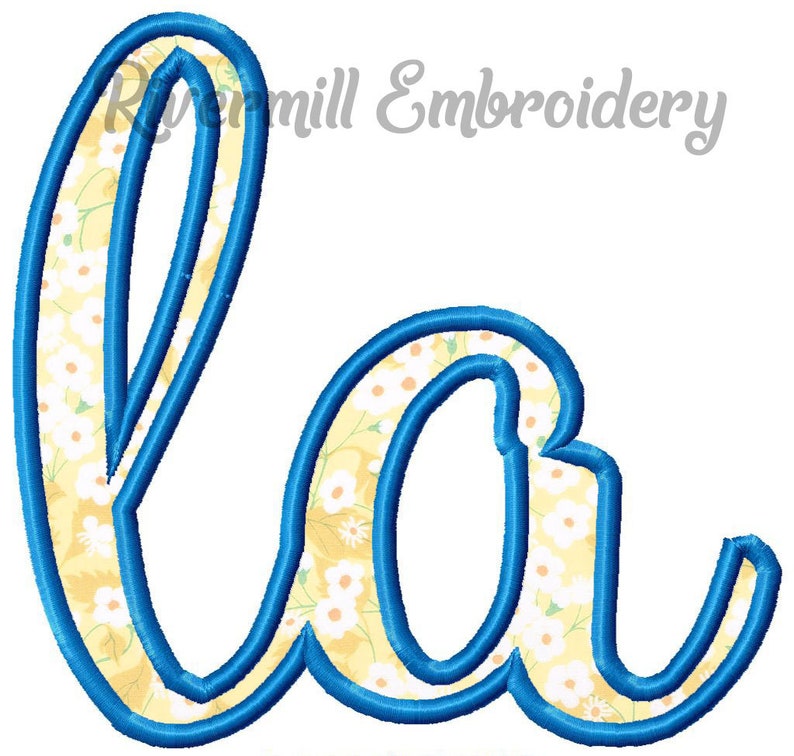 LA Louisiana Applique Machine Embroidery Design - 4 Sizes - Etsy