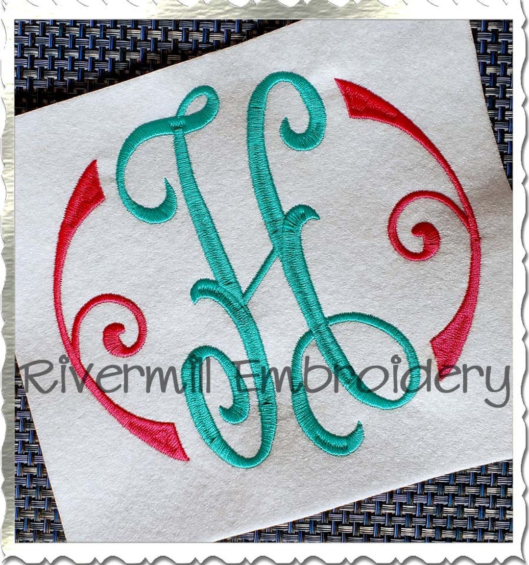 Large Arabesque Monogram Machine Embroidery Font Alphabet - 3 Sizes ...