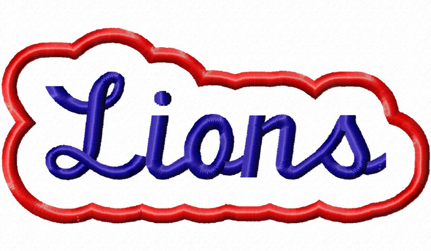 Applique Lions Team Name Machine Embroidery Design 4 Sizes | Etsy