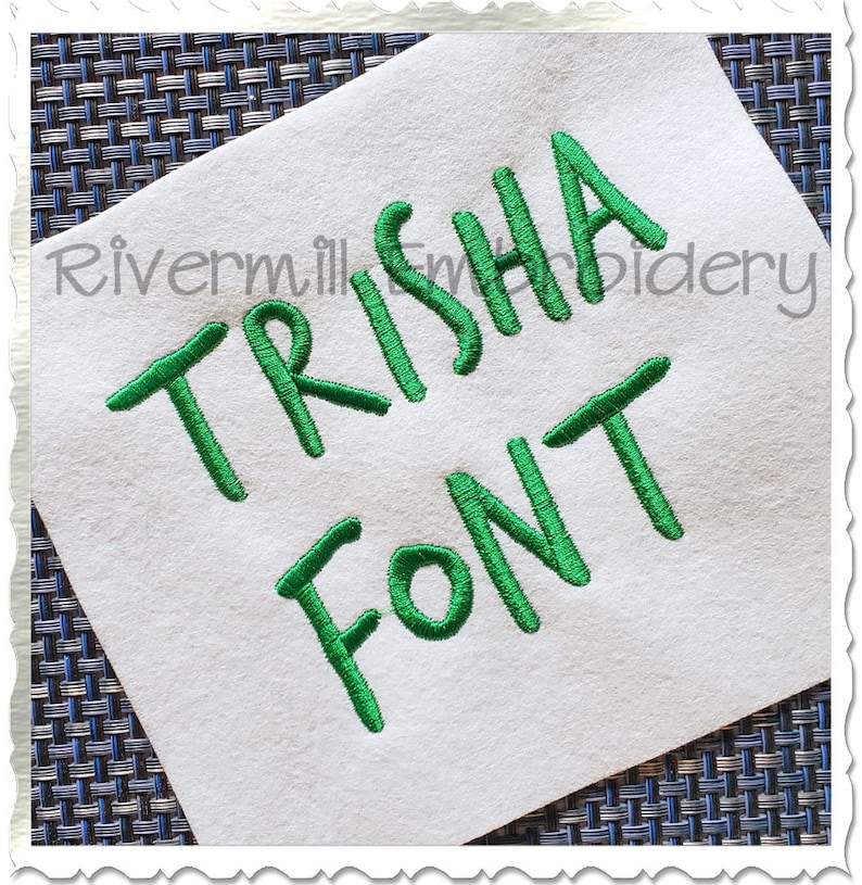 Trisha Machine Embroidery Font Monogram Alphabet 3 Sizes - Etsy