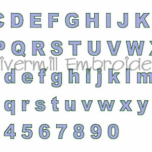 Sketch Style Block Machine Embroidery Font Monogram Alphabet - 3 Sizes ...