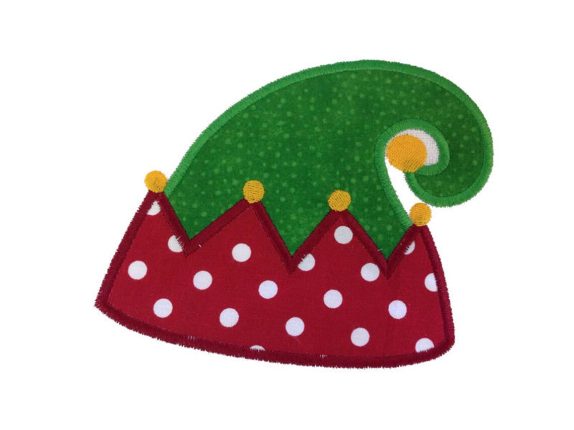 Christmas Elf Hat Applique Machine Embroidery Design 4 Sizes - Etsy