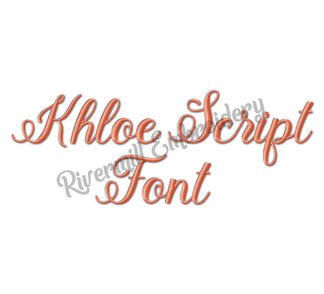Khloe Script Machine Embroidery Font Monogram Alphabet - 3 Sizes - BX ...