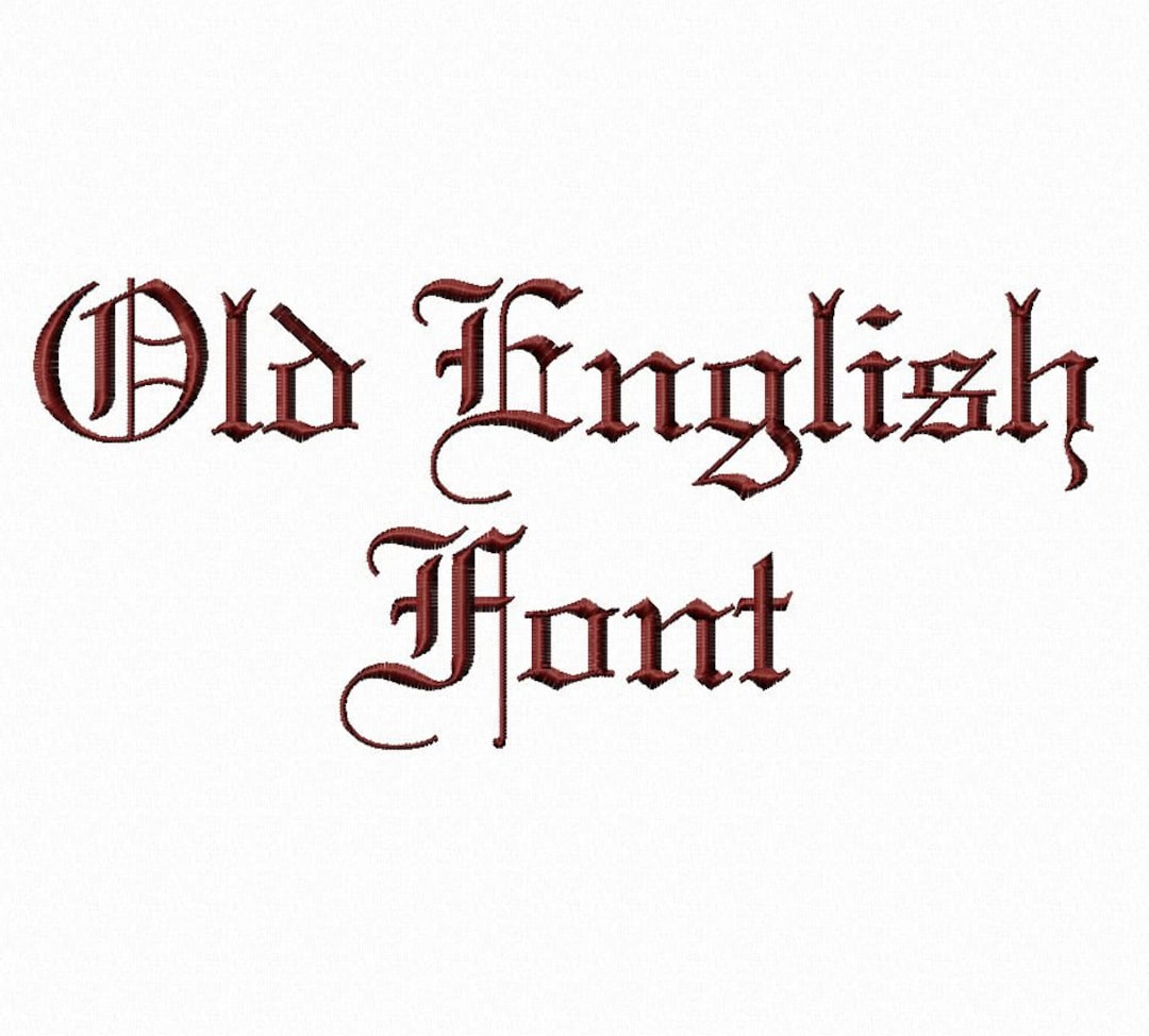Old English Machine Embroidery Font Monogram Alphabet - 3 Sizes - BX ...