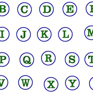 Circle Outline Machine Embroidery Font Alphabet - 4 Sizes - BX Files ...
