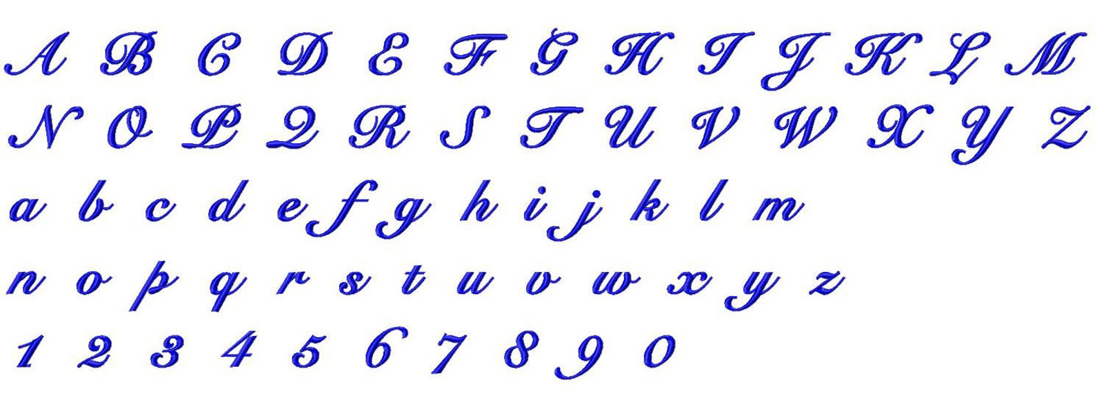 Shell Script Machine Embroidery Font Monogram Alphabet 3 - Etsy