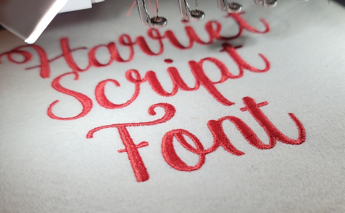 Harriet Script Machine Embroidery Font Monogram Alphabet - 3 Sizes - BX ...