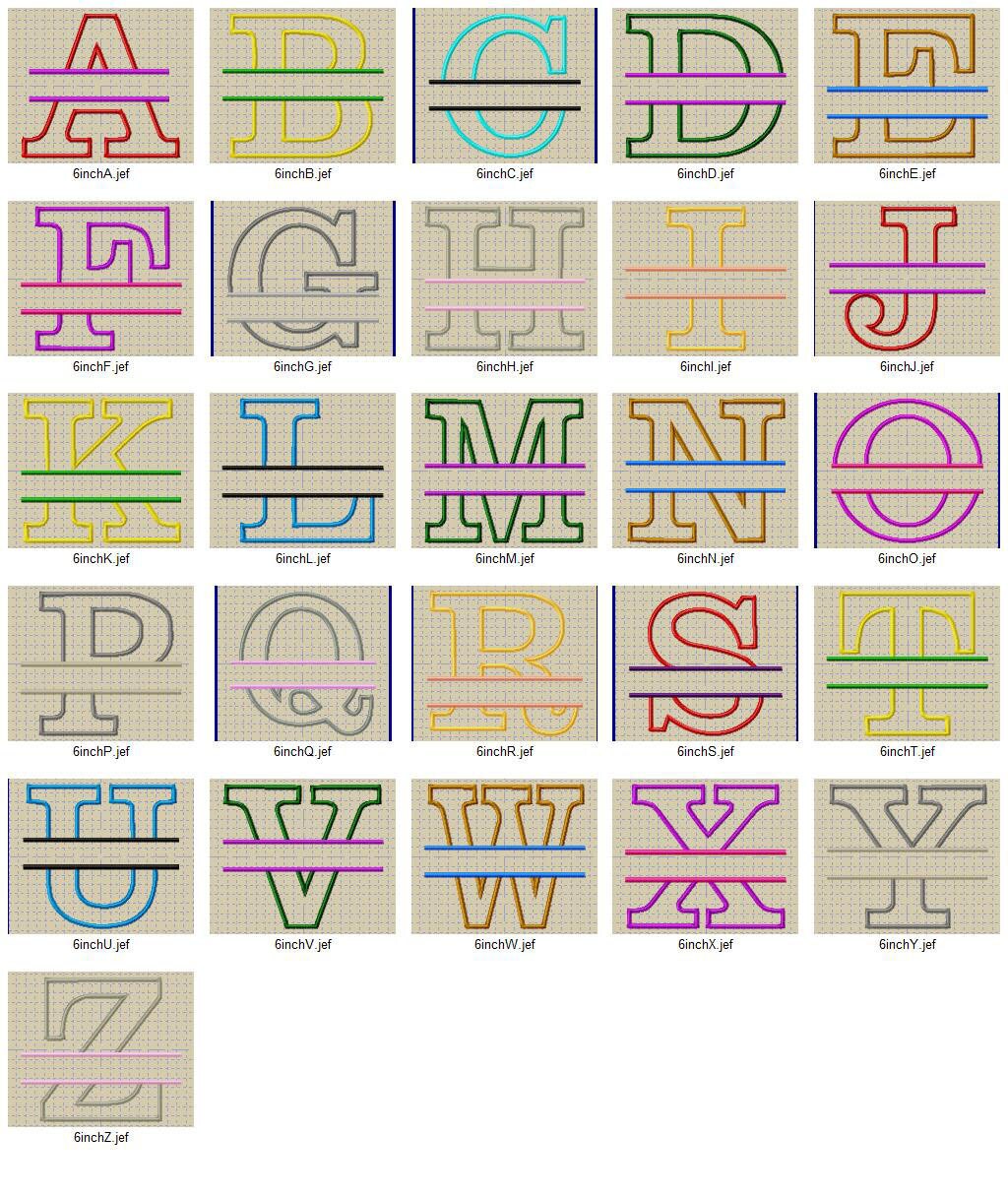 Split Applique Alphabet Machine Embroidery Alphabet 4 Sizes - Etsy