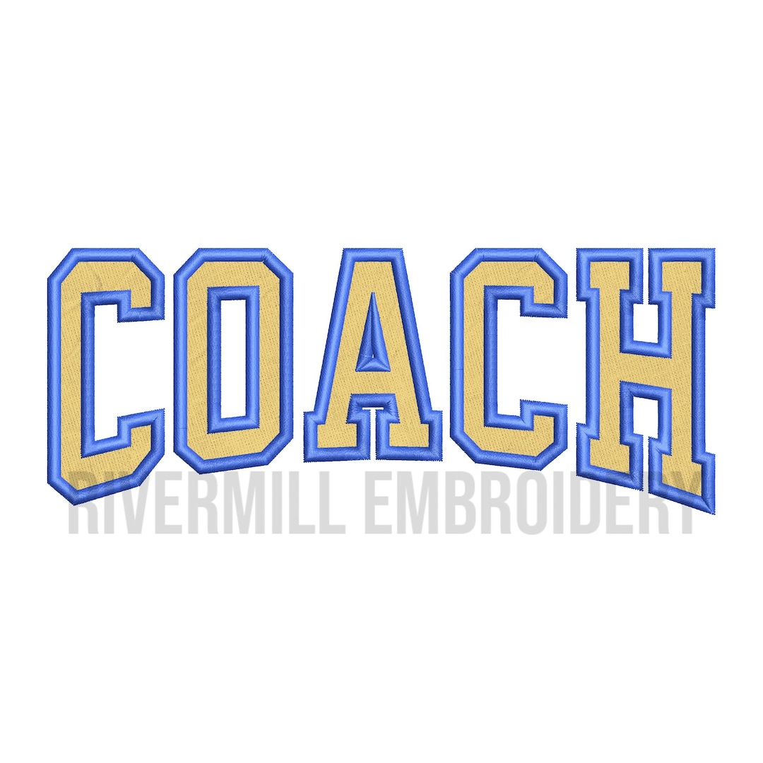 Arched Applique COACH Machine Embroidery Design Instant Download ...