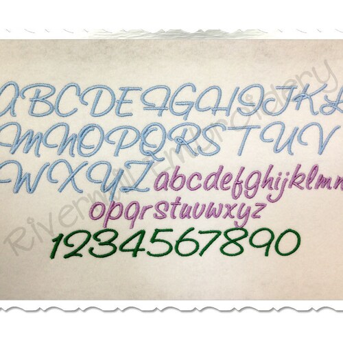 Vintage Handwriting Machine Embroidery Font Monogram Alphabet - Etsy