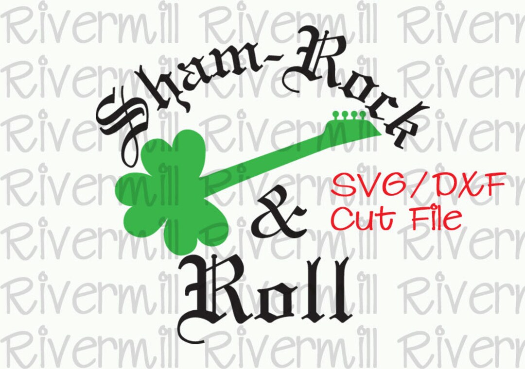 SVG DXF Shamrock and Roll Cut File - Etsy