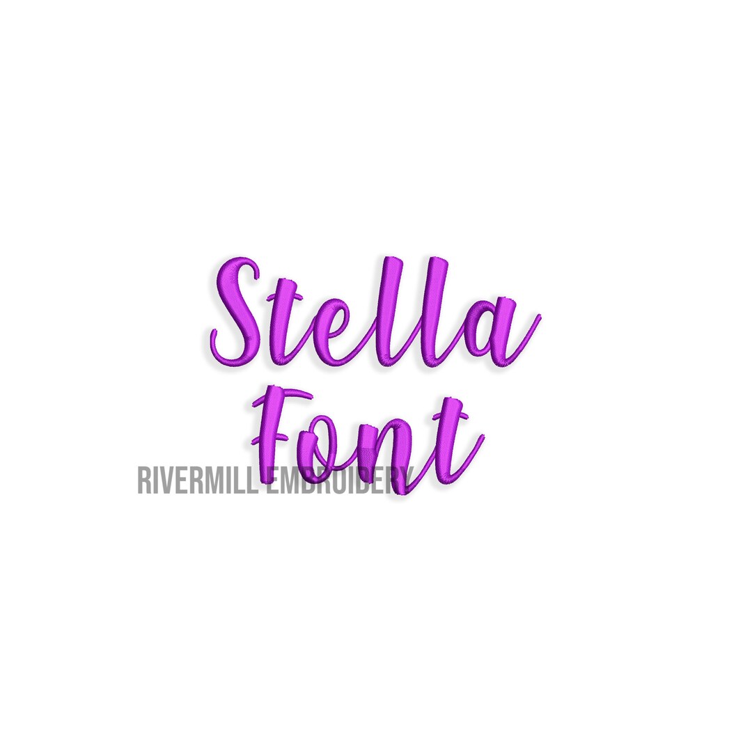 Stella Machine Embroidery Font Monogram Alphabet 3 Sizes - Etsy