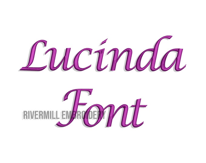 Lucinda Machine Embroidery Font Monogram Alphabet 3 Sizes - Etsy