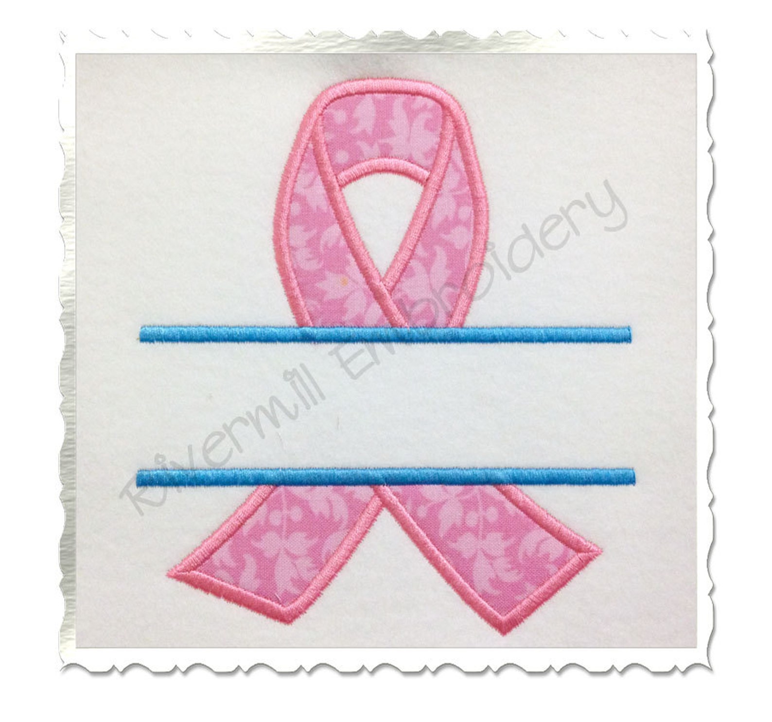 Split Awareness Ribbon Applique Machine Embroidery Design 5 | Etsy