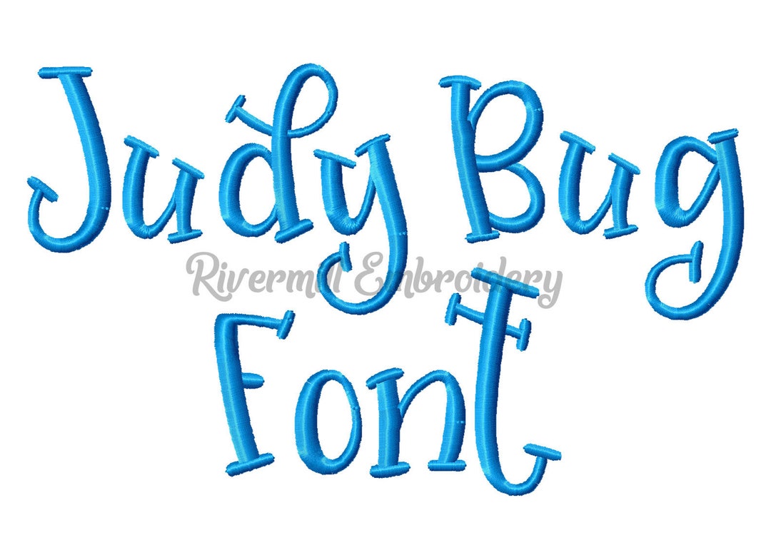 Judy Bug Machine Embroidery Font Monogram Alphabet 3 Sizes - Etsy