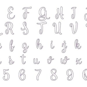 Daisy Raggy Script Applique Machine Embroidery Font Alphabet - 4 Sizes ...