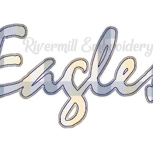 Script Raggy Applique Love Machine Embroidery Design 4 Sizes - Etsy