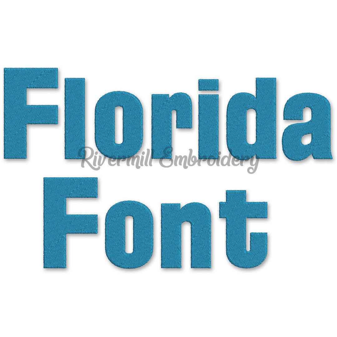 Florida Machine Embroidery Font Monogram Alphabet 3 Sizes - Etsy