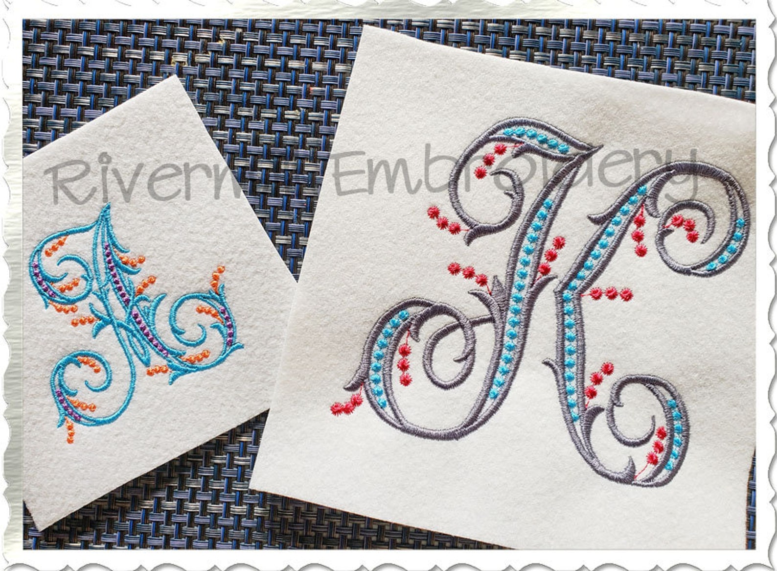 Margaret Monogram Machine Embroidery Font Alphabet 3 Sizes - Etsy