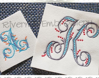 Old English Machine Embroidery Font Monogram Alphabet 3 Sizes - Etsy