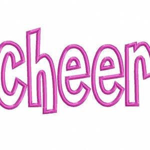 Cheer Applique Machine Embroidery Design - 4 Sizes - Instant Download ...