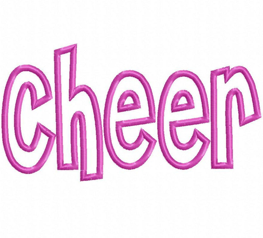Cheer Applique Machine Embroidery Design - 4 Sizes - Instant Download ...