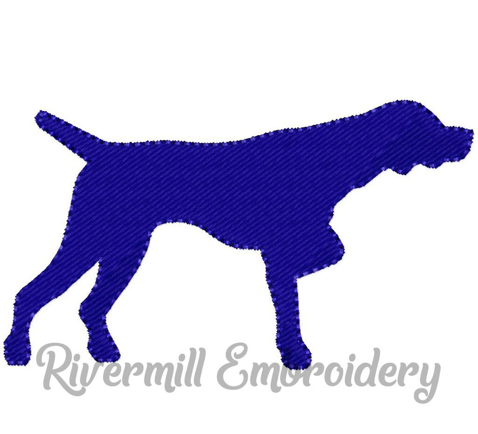 Small Fill Stitch Pointer Dog Machine Embroidery Design 4 | Etsy