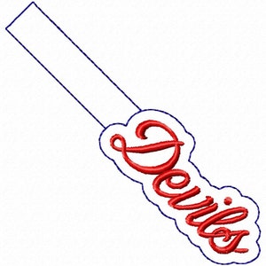 Devils in the Hoop Snap Tab Key Fob Machine Embroidery Design - Etsy