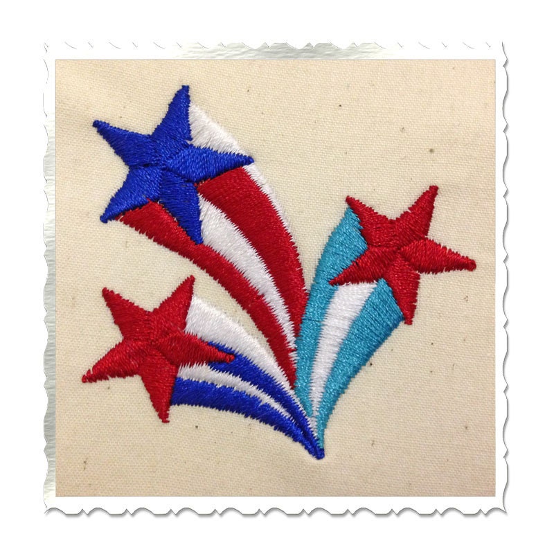 Shooting Stars Mini Machine Embroidery Design 3 Sizes | Etsy