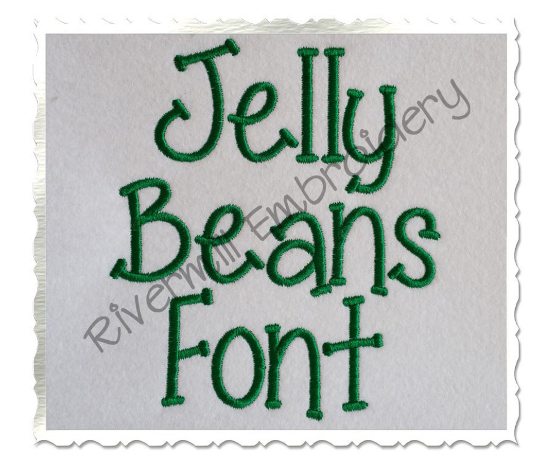 Jelly Beans Machine Embroidery Font Monogram Alphabet - 3 Sizes - BX ...