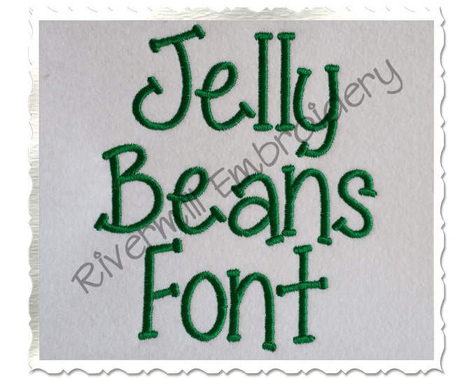 Jelly Beans Machine Embroidery Font Monogram Alphabet 3 Sizes - Etsy
