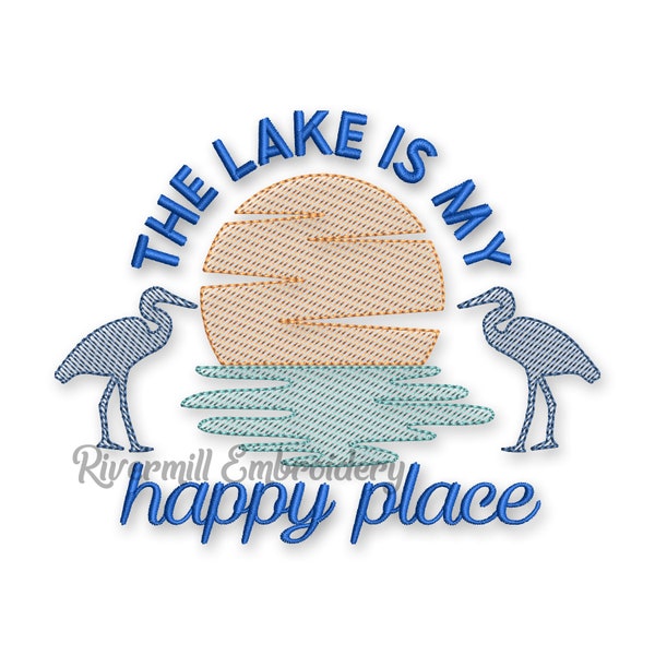 Lake Embroidery Pattern - Etsy
