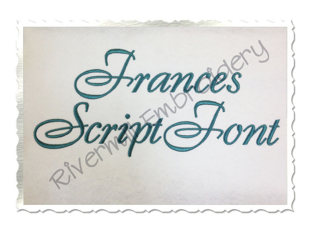 Frances Script Machine Embroidery Font Alphabet - 3 Sizes - BX Files ...