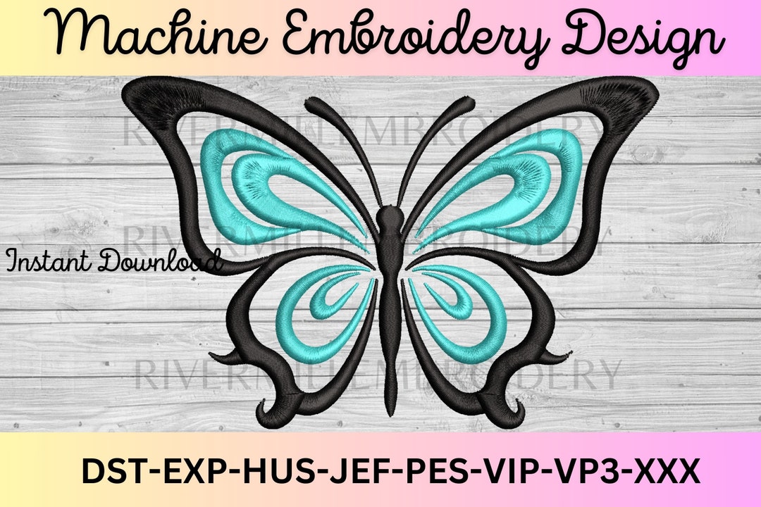 Butterfly Machine Embroidery Design - Etsy