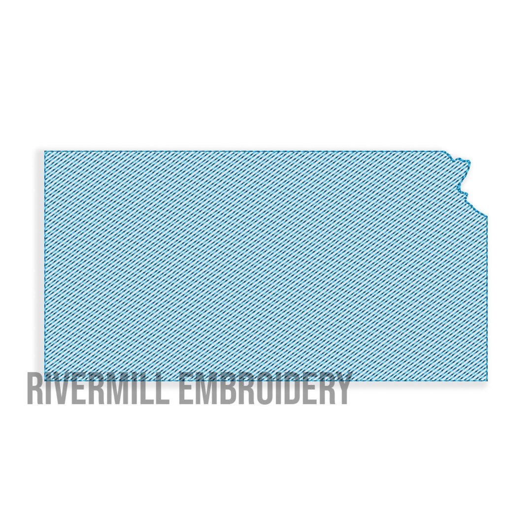 Sketch Style Kansas Machine Embroidery Design - Etsy