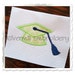 Applique Graduation Cap Machine Embroidery Design 4 Sizes - Etsy